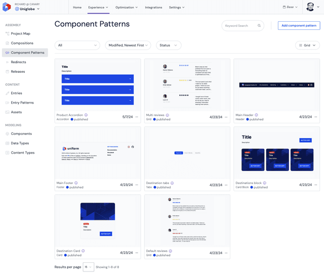 Component patterns in Uniform | Uniform DXP documentation