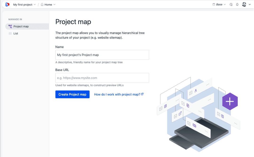 Project maps | Uniform DXP documentation