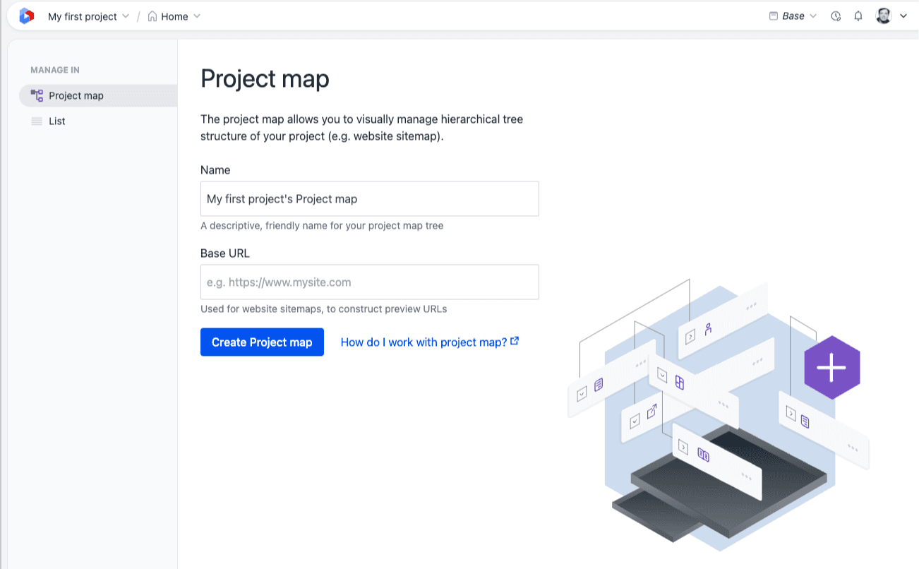 Project maps | Uniform DXP documentation