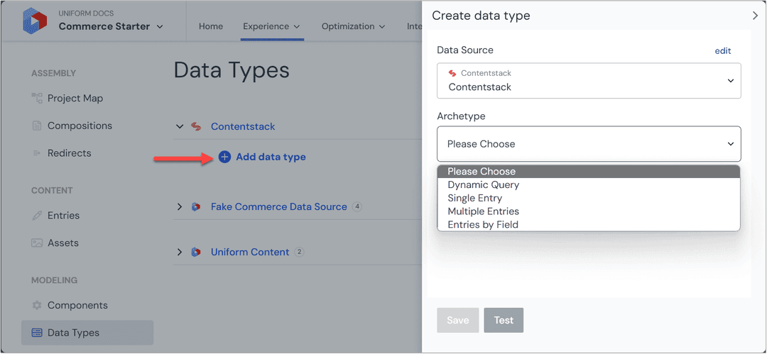 Add the Contentstack integration | Uniform DXP documentation