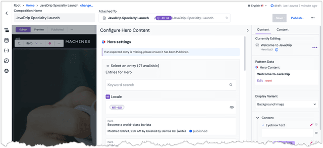 Build landing page | Uniform DXP documentation